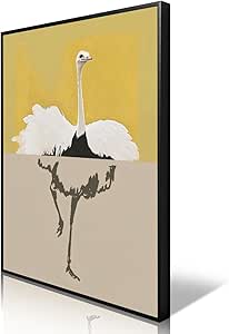 Amazon.com: Ostrich Canvas Wall Art, Realistic and Abstract Styles ...