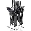 Amazon.com | Flatware Set Rack,24 Piece Gilded Silverware Set with ...