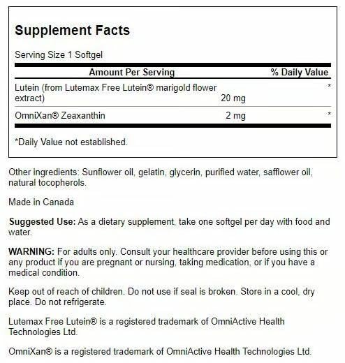 Snapklik.com : Swanson Synergistic Eye Health - Lutein And Zeaxanthin ...