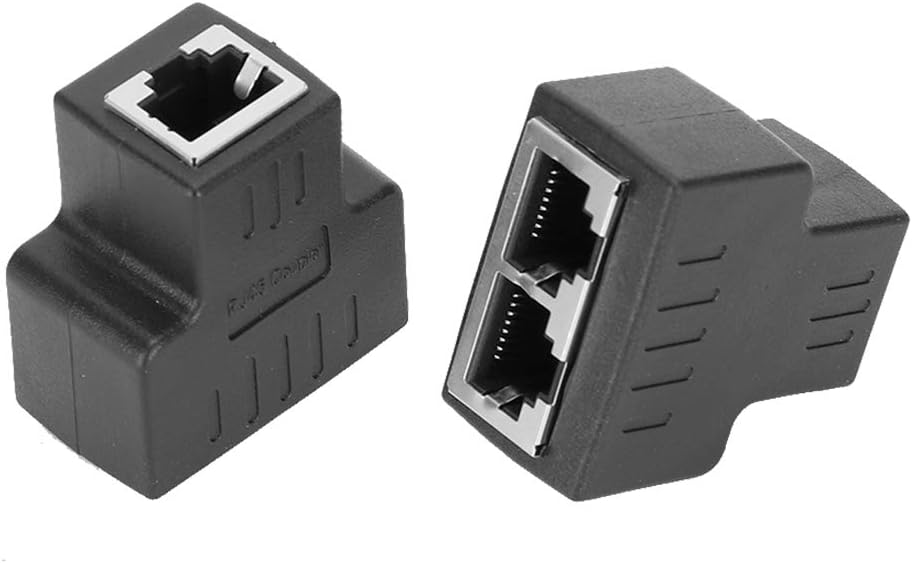 Extensor de Cable, 2PCS RJ45 Hembra a Hembra Adaptador LAN de Red ...