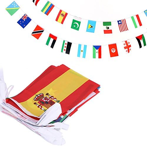 International Flags of the World String Flags Bunting Banner 10M with ...