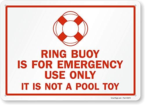 Amazon.com : Locmorly Pool Rules Sign, Ring Buoy is for Emergency Use ...