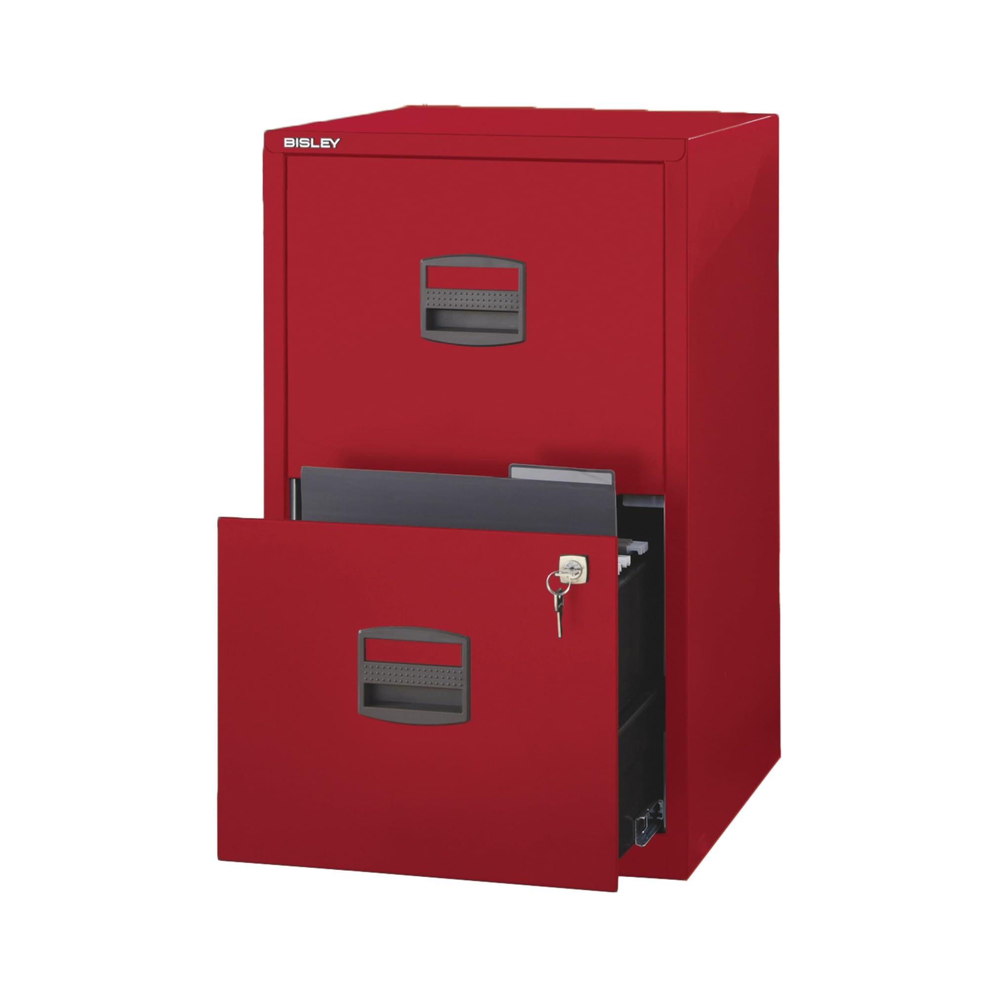 Bisley Red Filing Cabinet Bisley PFA A4 Mobile Home Filer With 1
