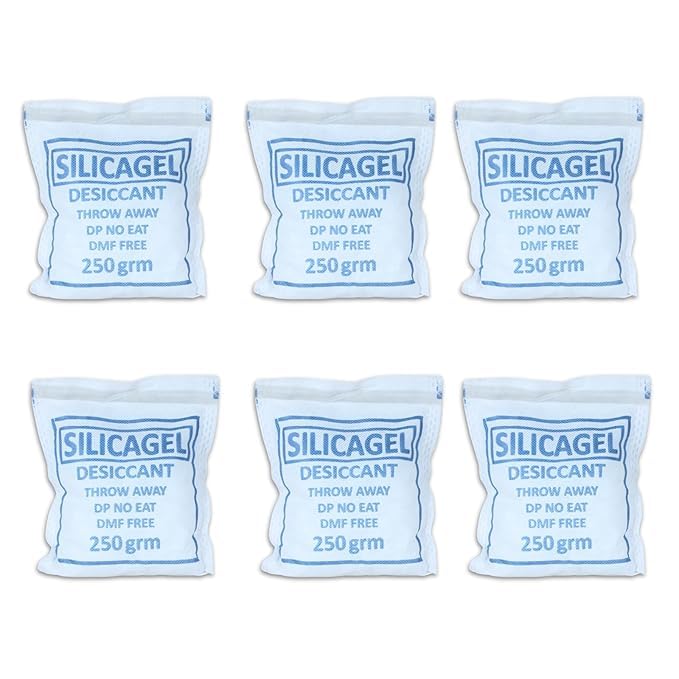 Joypates Silica Gel 250 Gram Pouch of 6 Packets (250 gm / 6 packets ...