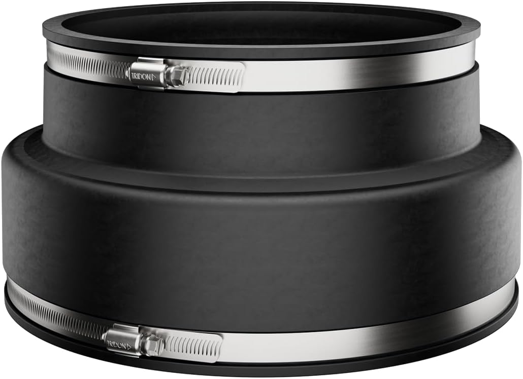 Amazon.com: Fernco P1070-88 Flexible PVC Corrugated Pipe Coupling for ...