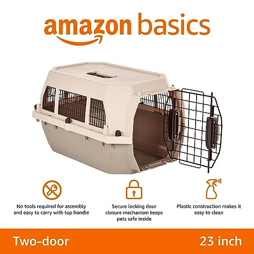 Snapklik.com : Basics Hard-Sided Dog And Cat Kennel Single-Door Travel ...