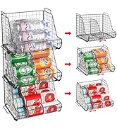 Amazon.com: Stacking Can Dispensers 3 Tier with 3 Divider, Large Pantry ...