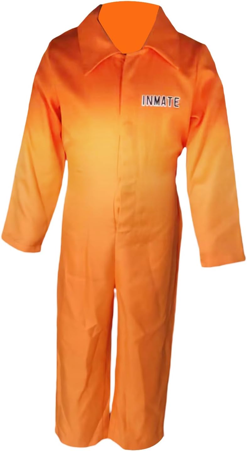 Amazon.com: Gupgi Prisoner Costume Jail Inmate Costume Men Convict ...