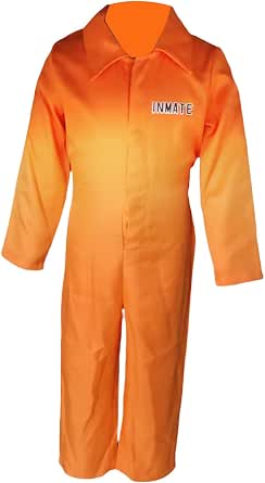 Amazon.com: Orange Prisoner Jumpsuit For Adults Kids Halloween Jail ...