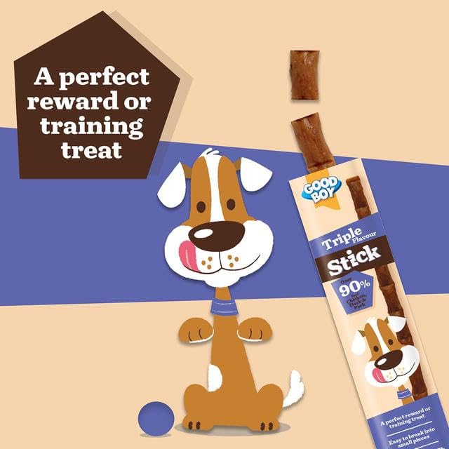 Tripe Flavour Treat Stick for Dogs – Bundle of 50 15g Good Boy Meat ...