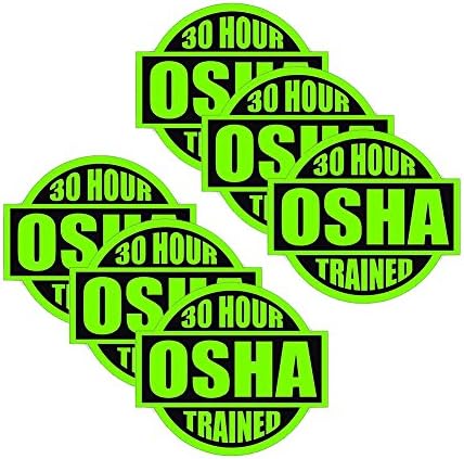 (12 PACK)10 Hour OSHA Trained Full Color Printed Sticker by StickerDad ...