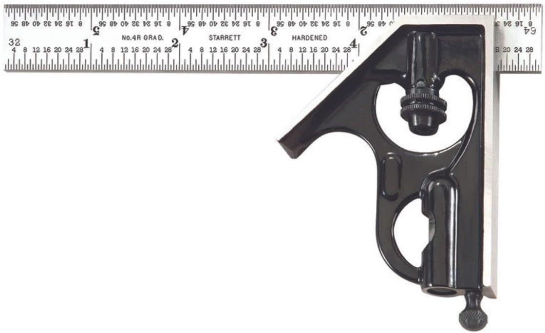 Starrett C33H-6-4R 6-Inch Combination Square with Forged and Hardened ...