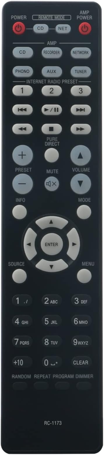 VINABTY RC-1173 Replacement Remote Control Compatible with Denon ...