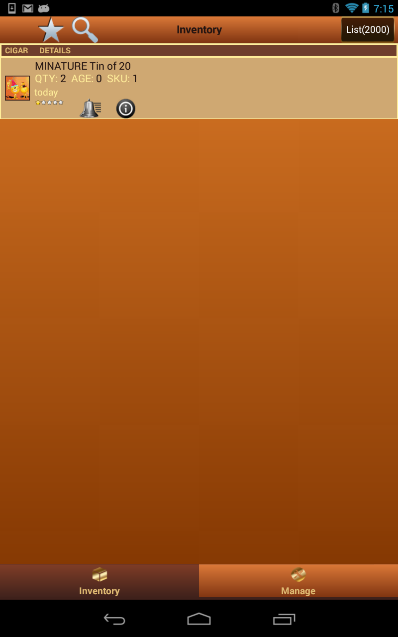 Cigar Inventory Tracker - App on Amazon Appstore