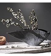 Amazon.com: Funecy Desktop Decoration Nordic Fan Shaped Resin vase ...