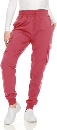 Amazon.com: HEAL + WEAR Women's Cargo Scrub Jogger Pants 4-Way Stretch ...