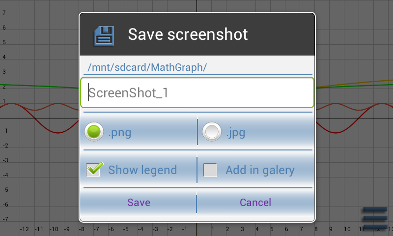 Aplicación MathGraph en Amazon Appstore
