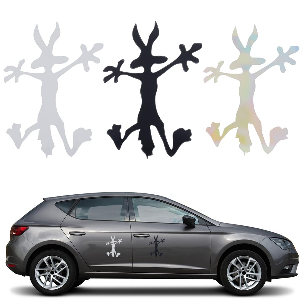 Amazon.com: SUPERFINDINGS 3PCS 3 Colors Cartoon Coyote Splat Decal 11 ...