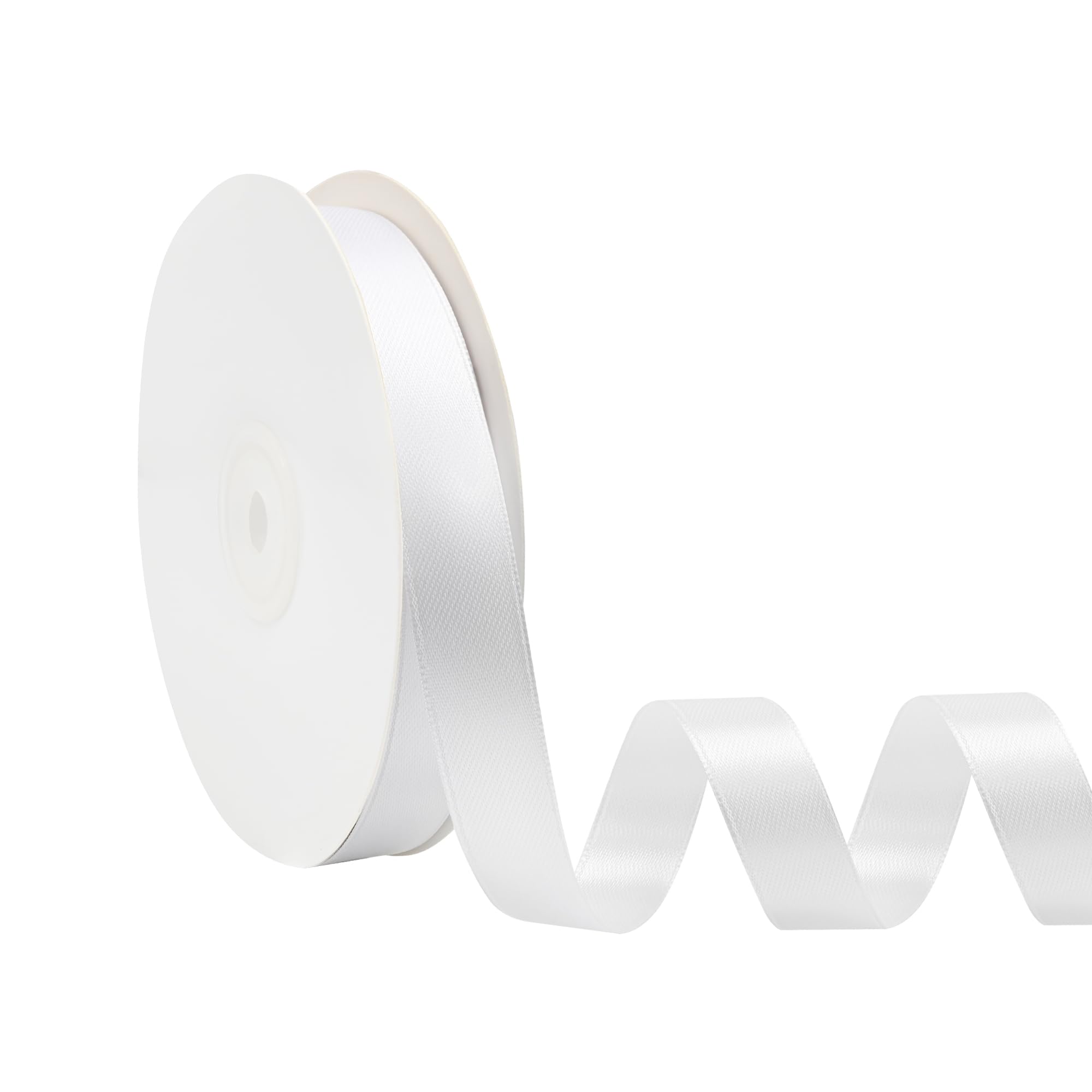Snapklik.com : Double Face White Satin Ribbon 5/8 Inch X 50 Yards ...