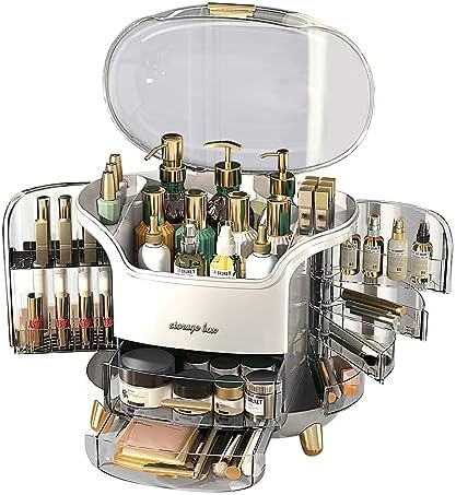 Amazon.com: GoooodGift Large Cosmetic Storage Box, All-In-One Dust and ...