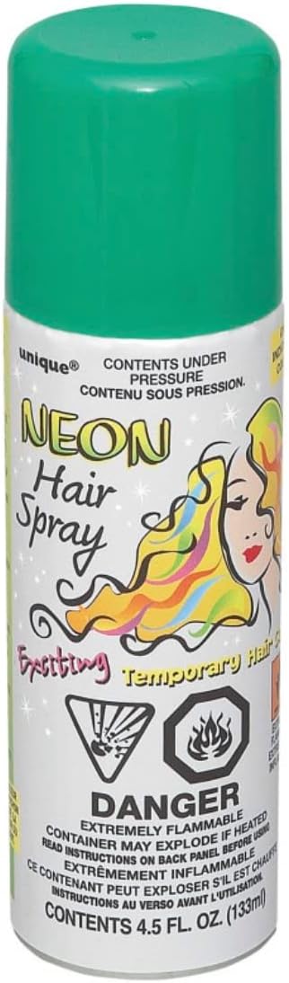 Amazon.com: Unique Temporary Neon Color Hair Spray, 4.5 Oz, Green ...
