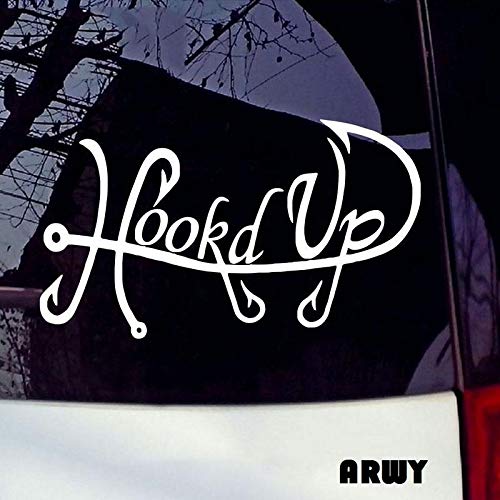 ARWY car sticker Hooked Up Hooked Up Fishing Vinyl Decal for Car Hood ...