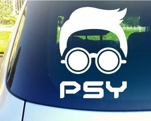 Amazon.com: Psy - Gentleman - Vinyl 5" tall (color: WHITE) decal laptop ...