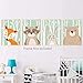 Amazon.com: Woodland Forest Cute Animals Canvas Painting Art Print ...