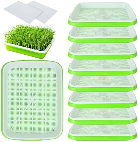 Amazon.com : 32 Packs Seed Sprouter Tray Nursery Tray Microgreens ...