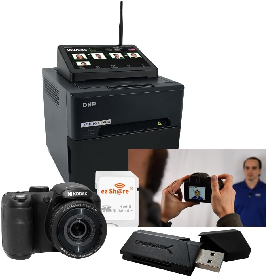 Amazon.com: DNP ID Photo Printer System with Pixpro Camera and Wireless ...