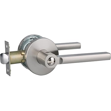 Privacy Door Handles in Brushed Nickel / Interior Door Lever Satin ...