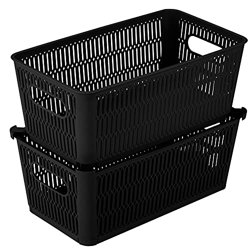 Snapklik.com : Simplify 2Pk Small Slide 2 Stack It Tote Basket Storage ...