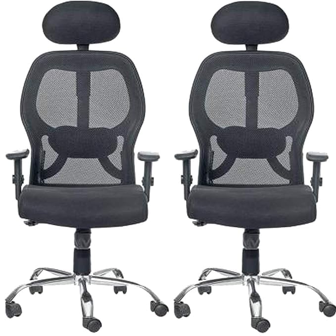 BATRA Mesh High Back Revolving Fabric Office Arm Chair : Amazon.in ...