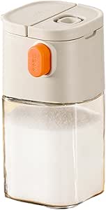 Amazon.com: 180ml Dual-use Quantitative Seasoning Pot Press-Type Glass ...