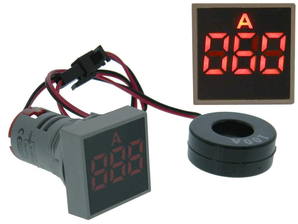 Rashri Ampere Meter 0-100A Digital, Ampere Meter Indicator,LED Signal ...