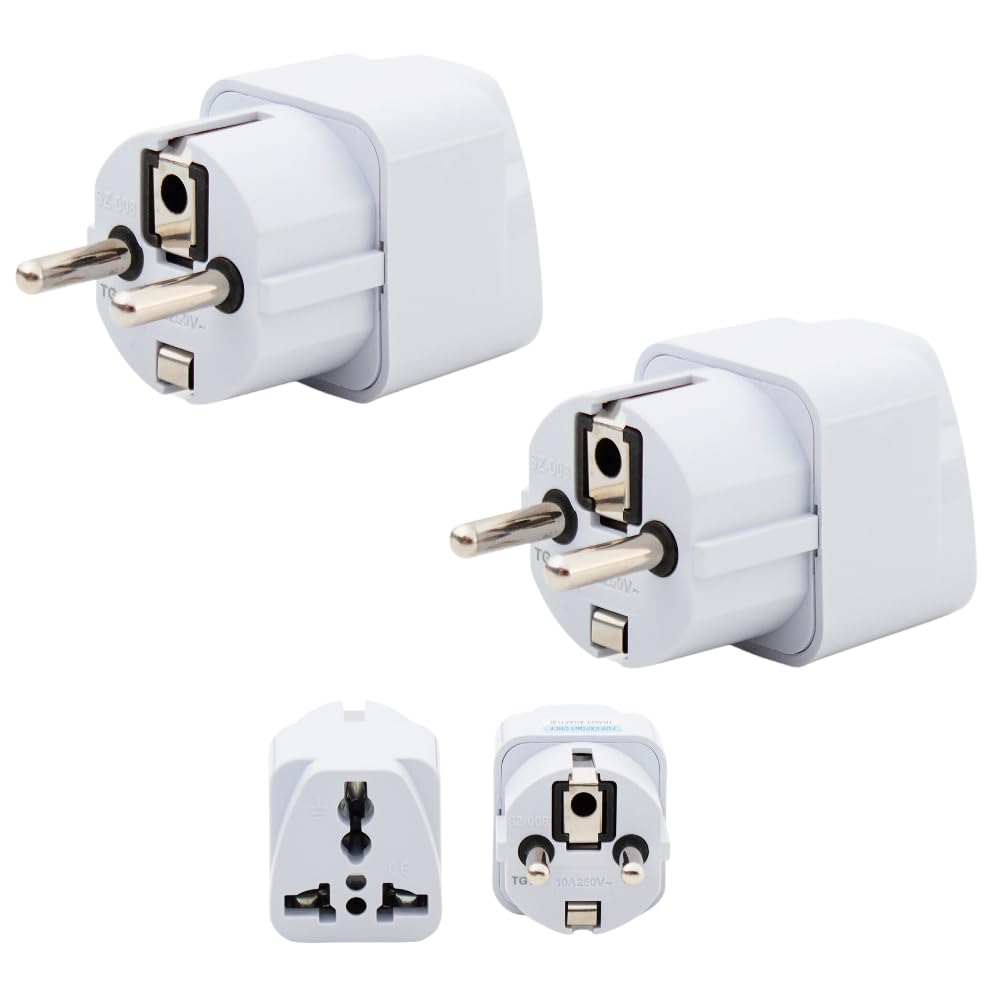 Hi-PLASST India to Europe Converter Plug, Germany Travel Adapter (Pack ...