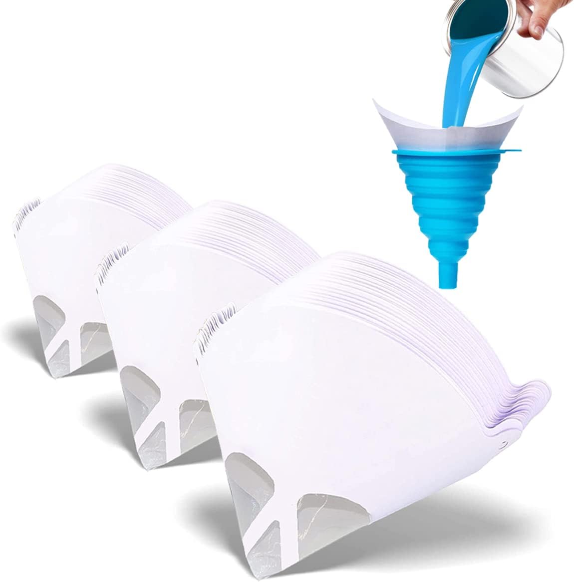 Amazon.com: YXCCSE 150 Pcs 100 Micron Paint Strainers Paint Cone with 1 ...