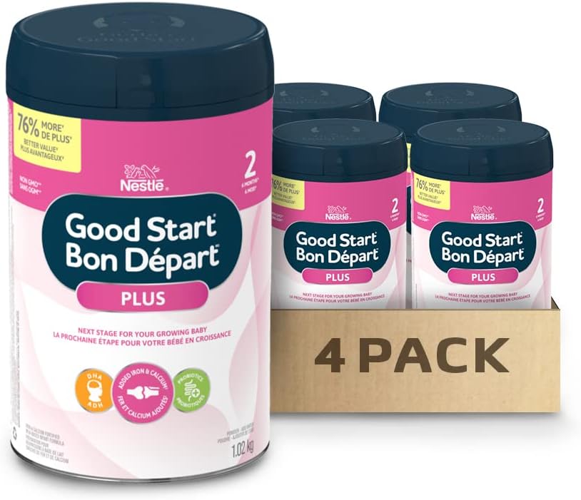 NESTLÉ GOOD START Plus 2 Baby Formula, Powder, 6+ Months, 1.02 Kg, 4 ...
