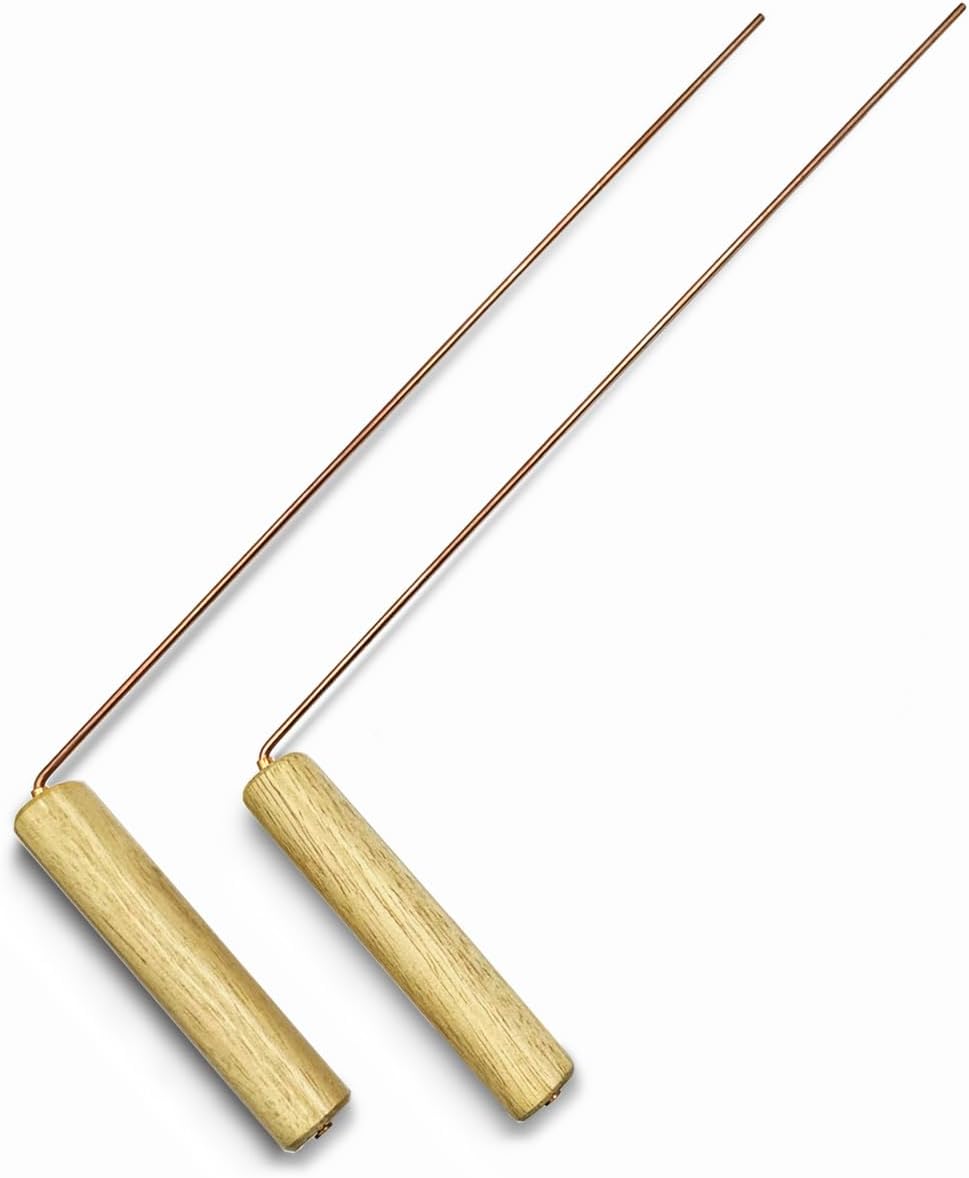 Amazon.com: Copper Dowsing Rods - Wooden Handle - 2PCS Divining Rods ...