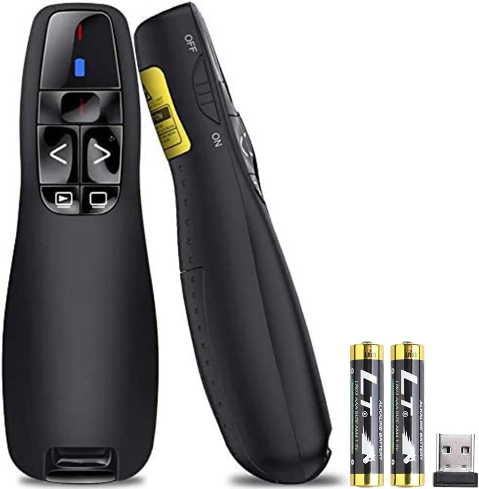 Logitech R400 Wireless Presentation Remote, 2.4 GHz, USB-Receiver, Red ...