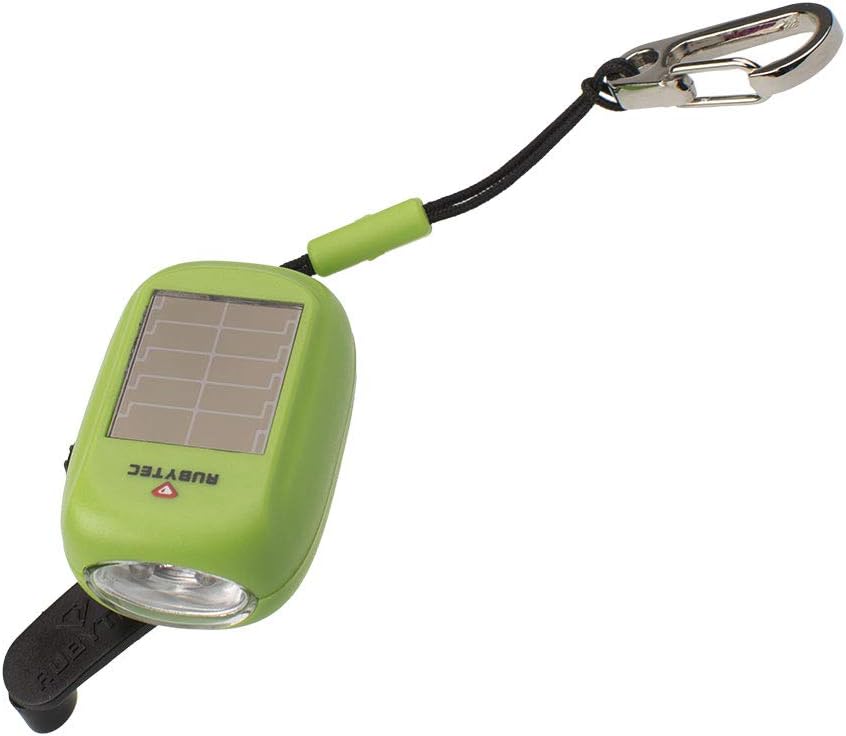 Amazon.co.jp: ルビテック(RUBYTEC) ソーラーフラッシュライト カラビナ グリーン RT-006GR W30×D25×H45mm : スポーツ＆アウトドア