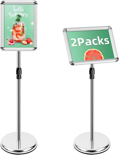 Mutualsign A4 Stand Sign Holder Display Free Standing Signs Aluminium ...