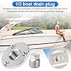 Amazon.com: Stainless Steel Boat Drain Plug Kit Boat Plug Kit 1/2" for ...