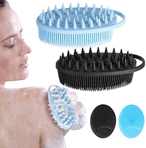 Amazon.com: Needbrock 4 Pcs Exfoliating Silicone Body Scrubber, Soft ...