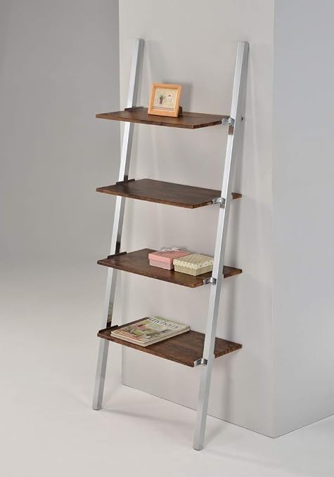 Amazon.com: 4-Tier Bookshelf Industrial Leaning Ladder Shelf Storage ...