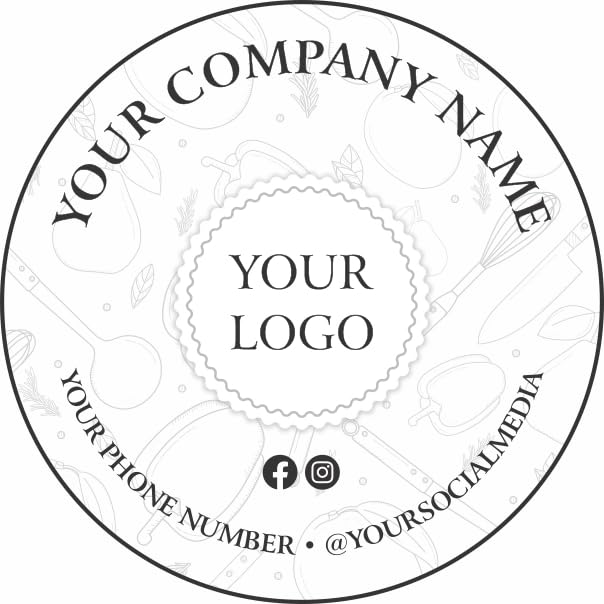 Askprints Label Stickers 100 Round Labels Customized for Small Business ...