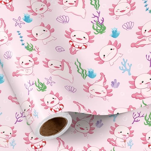 Amazon.com: RUSPEPA Wrapping Paper Roll for Girls Kids, Mini Roll, Cute ...