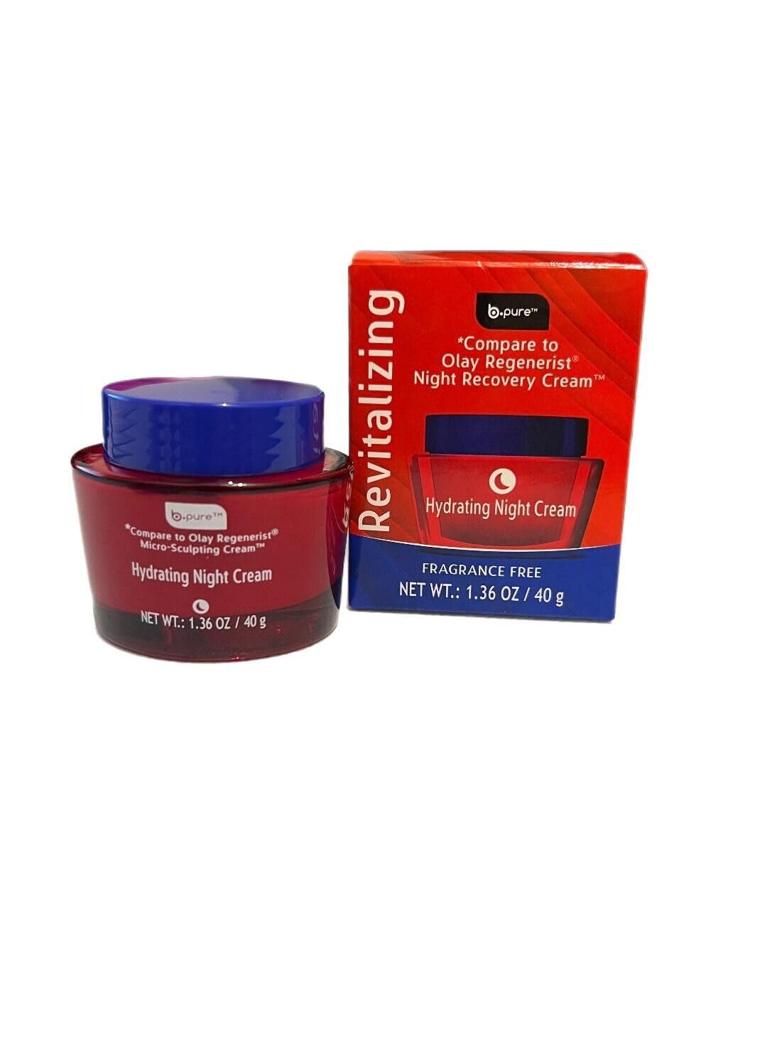 Amazon.com: b-pure Revitalizing Hydrating Night Cream 1.36 oz : Beauty ...