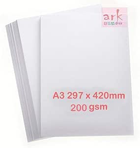ARK Dickes Premiumdruckpapier, A3, 220 g/m², Weiß, für alle Drucker geeignet (50) : Amazon.de ...