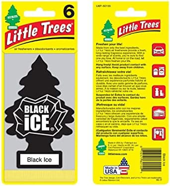 Amazon.com: LITTLE TREES Black ICE Tree AIR FRESHENER RP 1 CT : Automotive